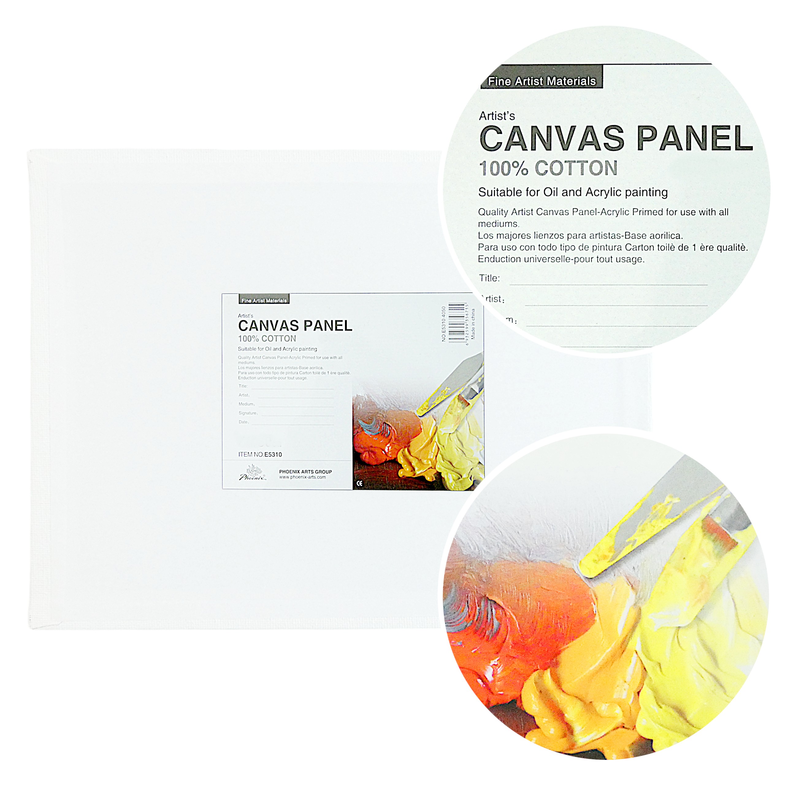 Phoenix Studio Canvas Board 50x60 cm, cotton